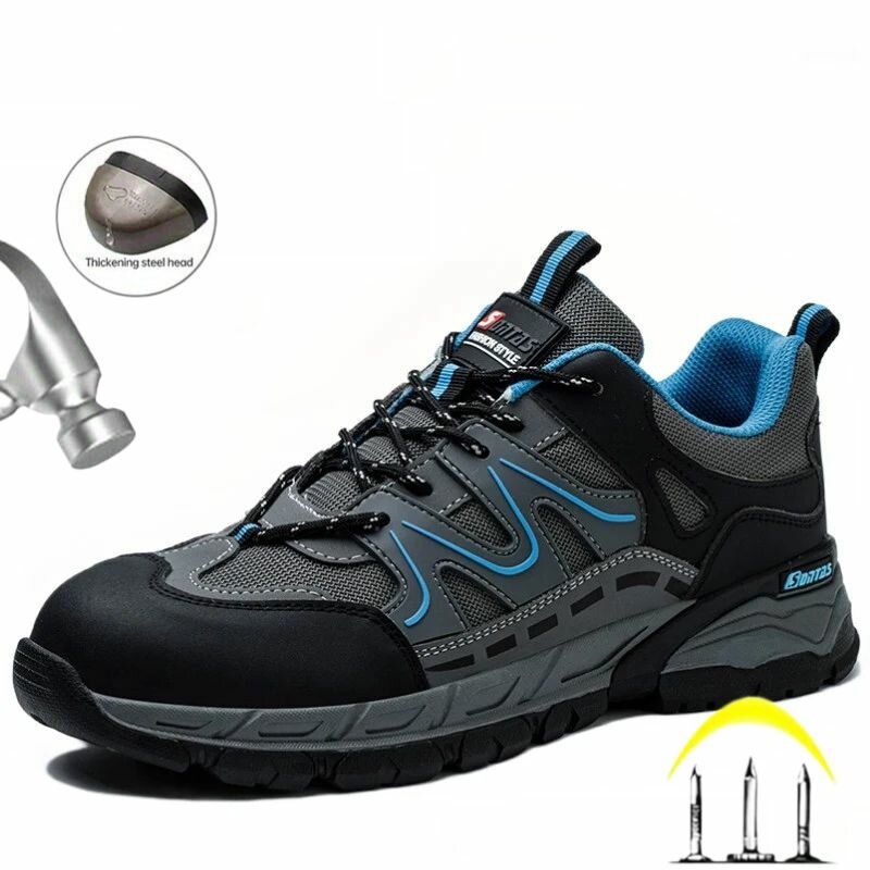 Мужские Рабочие ботинки со стальным носком для строительной площадки с защитой от проколов