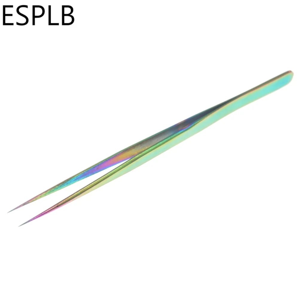 Радужный пинцет ESPLB Straight Tip из нержавеющей стали
