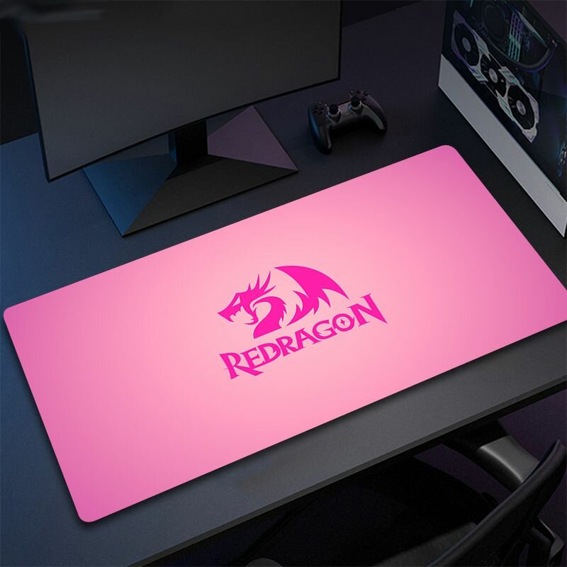 Игровой коврик Redragon Dragon, нескользящее основание, прошитые края, свет-синий, 90х40 см