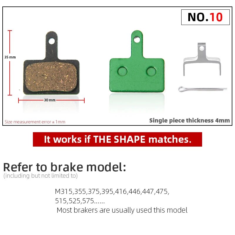 Керамические тормозные колодки nodafa зелёные для Shimano SRAM AVID HAYES MAGURA FORMULA HOPE 811