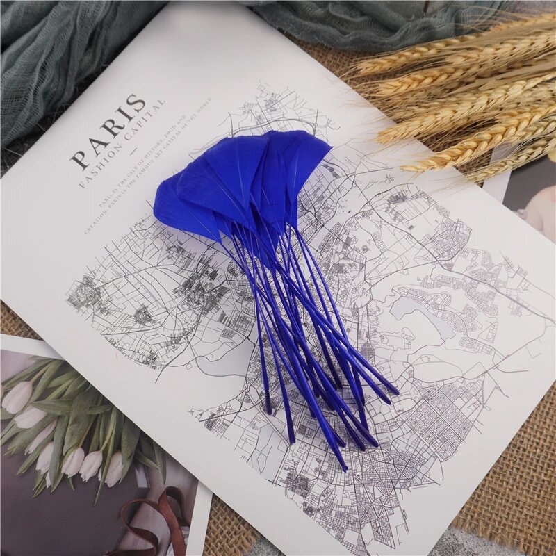 Синие гусиные перья Royal blue, 20 шт.
