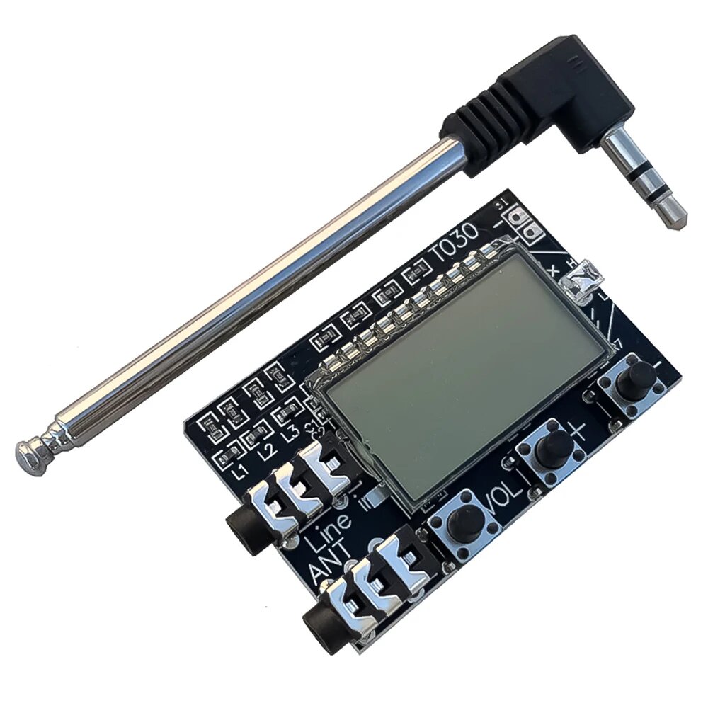 Комплект модуля FM-стереопередатчика с цифровым ЖК-дисплеем, 2-канальная беспроводная передача аудио, FM 78 МГц - 108 МГц, с антенной