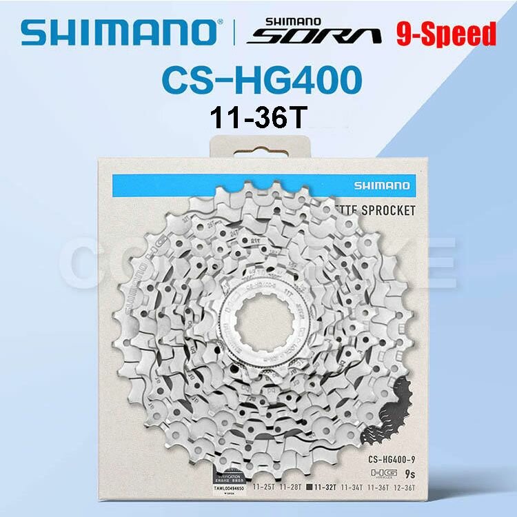 Кассета Shimano Alivio CS-HG400-9,11-36T,9 скоростей, Велосипед Маховик, Серебро, С коробкой