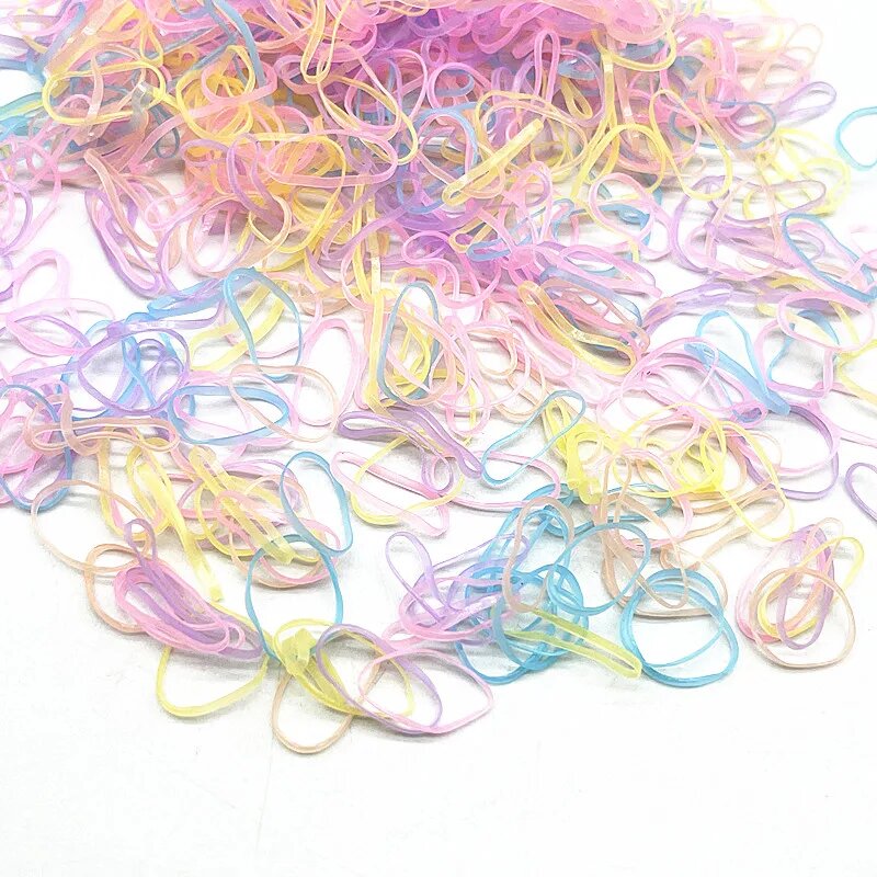Резинки для волос HWGTBBRR разноцветные одноразовые 08