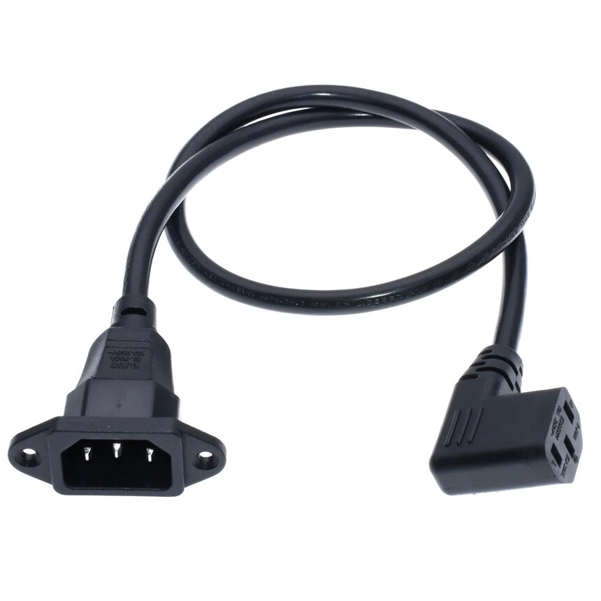 Удлинительный шнур VOSORON IEC320 C14-C13 черный 60 см Right Angled