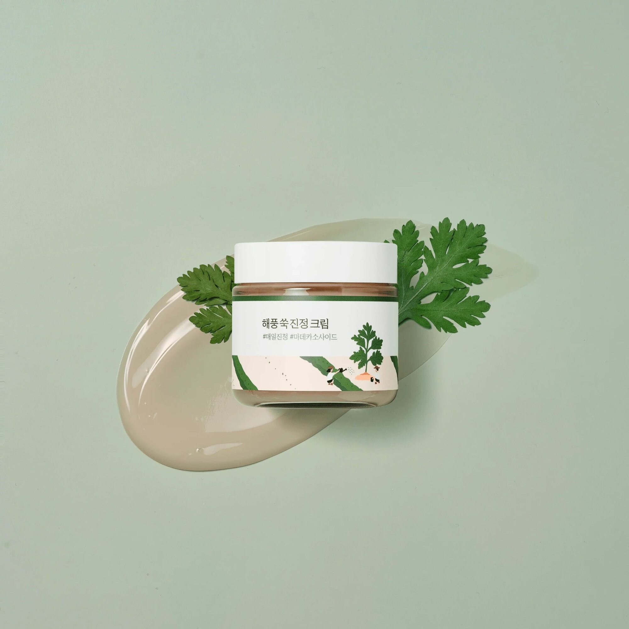 ROUND LAB Лёгкий успокаивающий крем с полынью Mugwort Calming Cream, 80 мл, 22.01.2027г