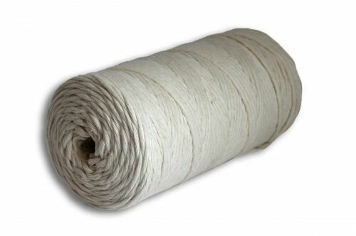 Шпагат хлопковый Osttex крученый 5 мм, неокрашенный 100 м, для макраме