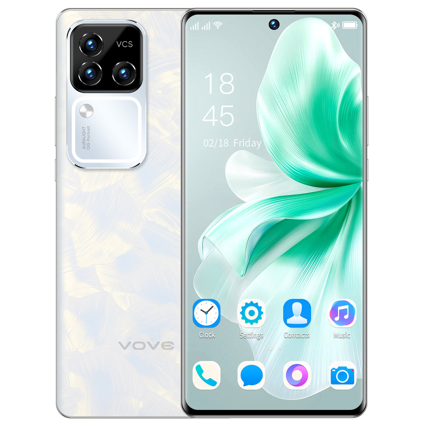 Смартфон S18 Pro，Dimensity 9200+，16gb+512gb,50MP камера，5000mAh батарея,-белый++ наушники