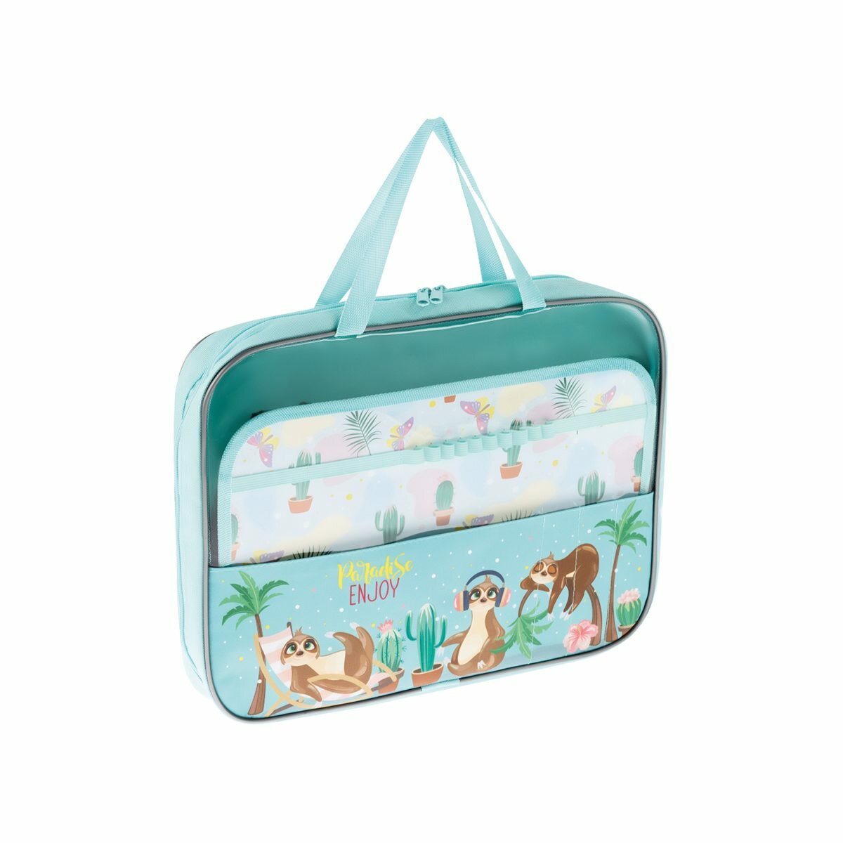 Папка с ручками А4 ArtSpace "Summer", полиэстер, на молнии, 50мм (ПТР-111_42169)