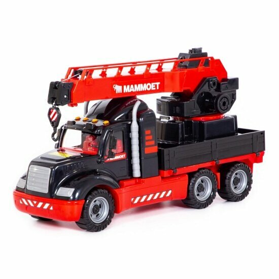 Игрушка Полесье 205-02 MAMMOET, автомобиль-кран с поворотной платформой