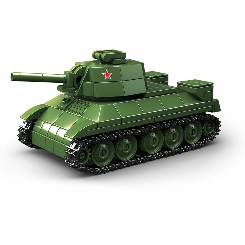 Конструктор Т-34/76 1943 года с 415 деталями для сборки, военная модель танка, развивающая игрушка для мальчиков, исторический подарок
