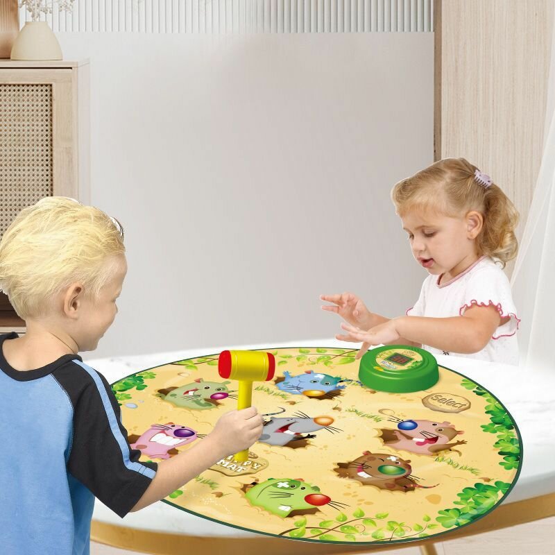 Игровой коврик Ударь крота/детская музыкальная интерактивная игрушка/Hit Moles Whack A Mole