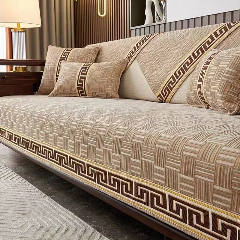 Чехол для дивана Noblelightrain, бежевый, хлопковый, 3D-печать 70x180cm 1pcs, G