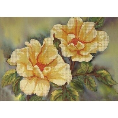Набор для вышивания бисером Русская сказка "Чайная роза" 33х45 см, 7 цветов