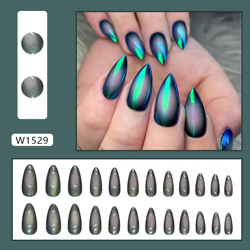 Накладные ногти W1529, миндаль, 24 шт.