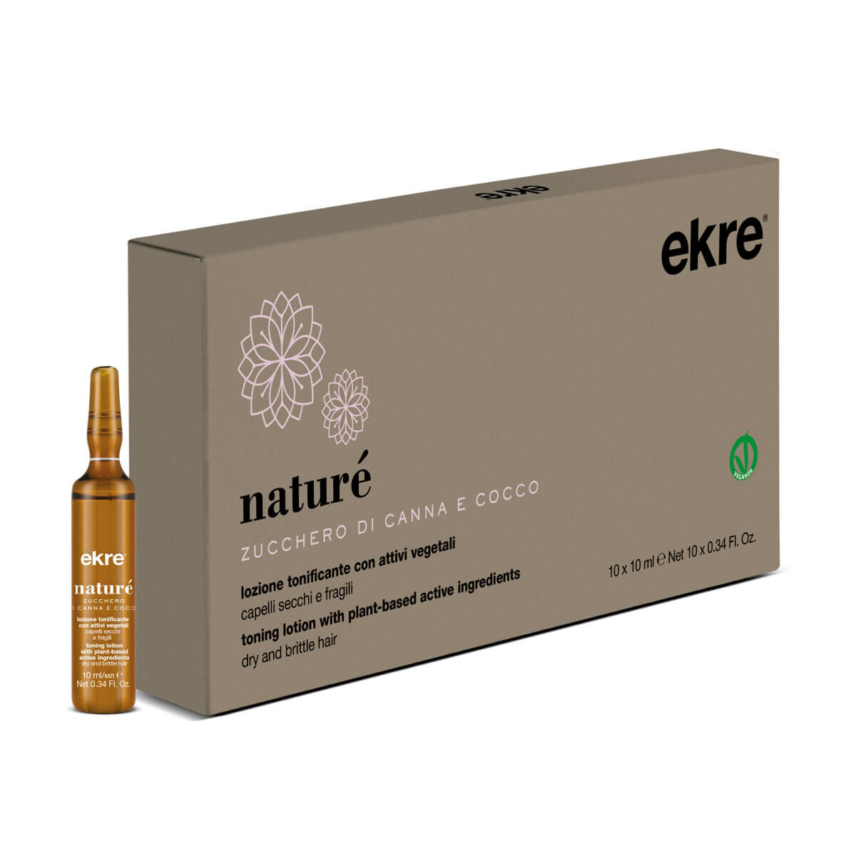 Тонизирующий лосьон для укрепления волос Ekre Nature Toning Lotion, 10x10 мл