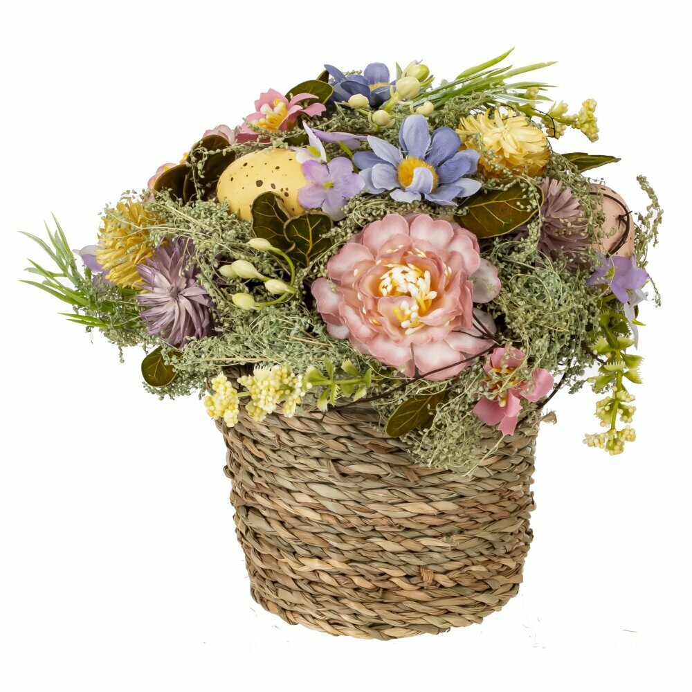 Цветочная композиция Пасхальная, 18х15х16 см KSM-815089