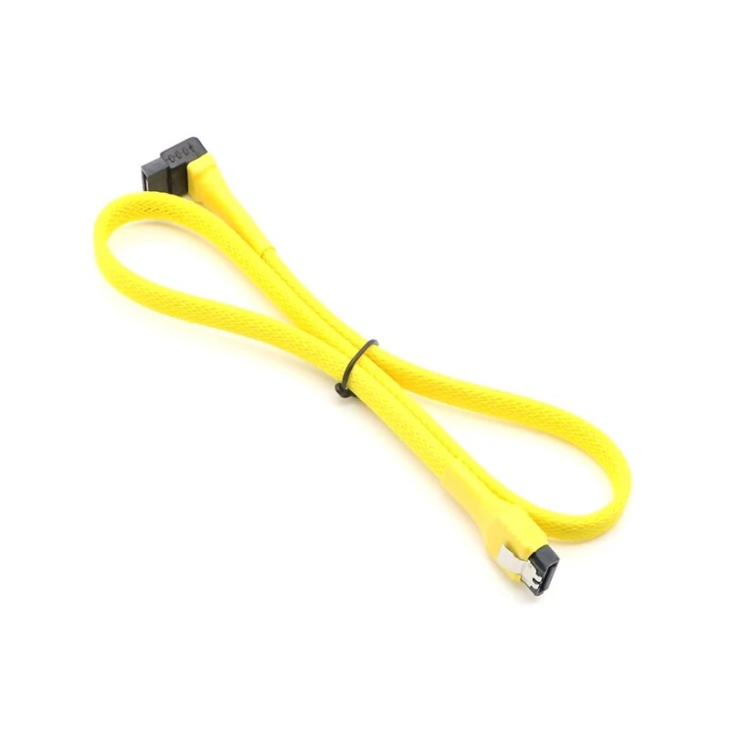 Кабель SATA III Unyisi 6 Гбит/с под прямым углом 45cm, Yellow