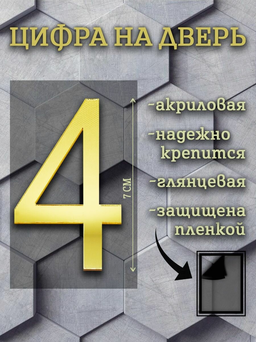 Цифра на дверь, номер дверной, цифра дверная