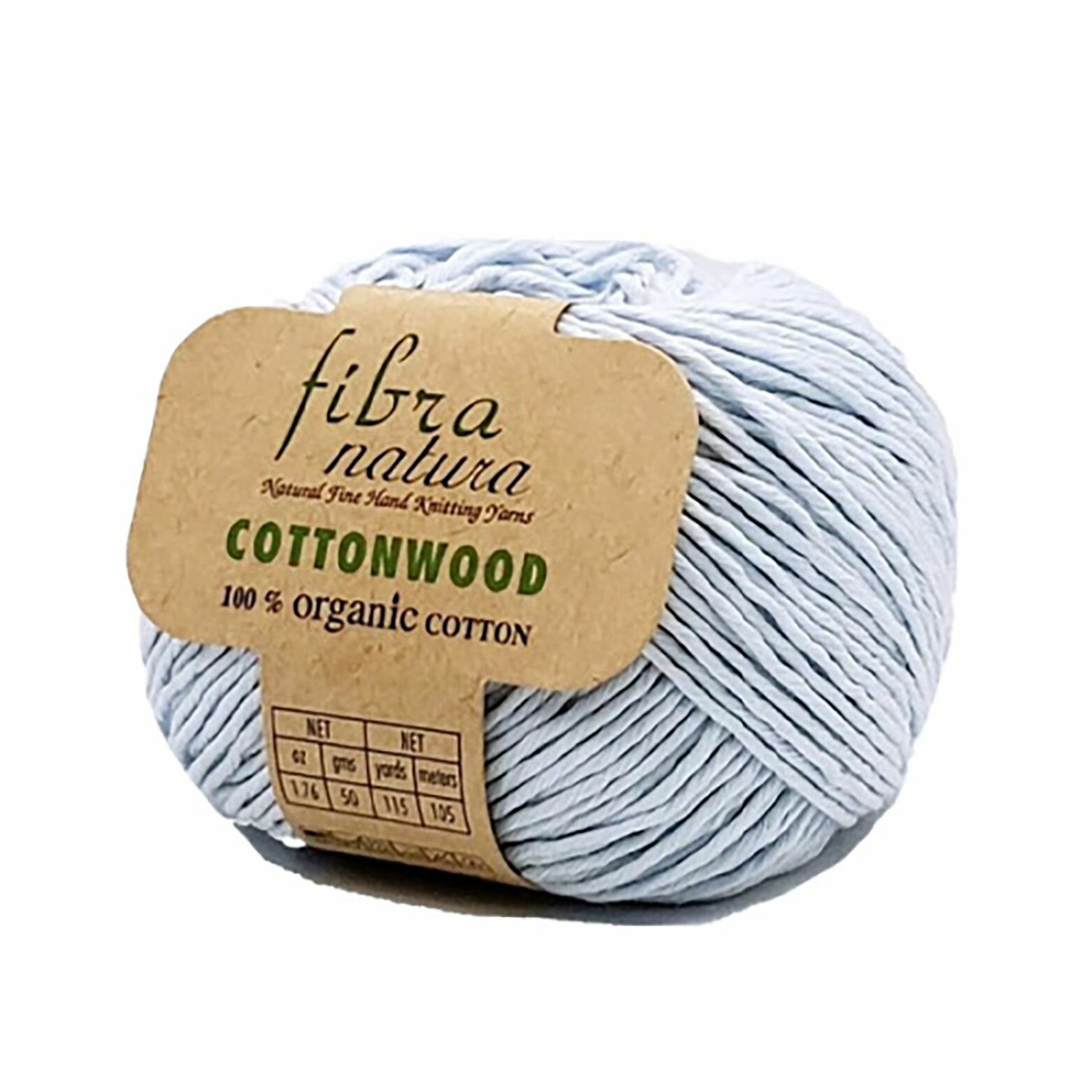 5 Мотков, Fibra Natura COTTONWOOD, 100% Хлопок / 50 гр. - 105 м, Цвет-41127