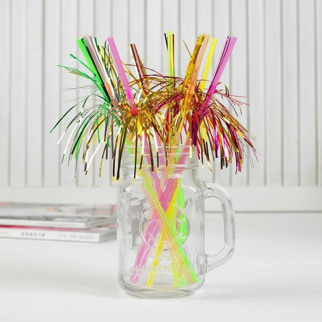 Трубочка для коктейля Страна Карнавалия "Дождик", набор 12 шт.