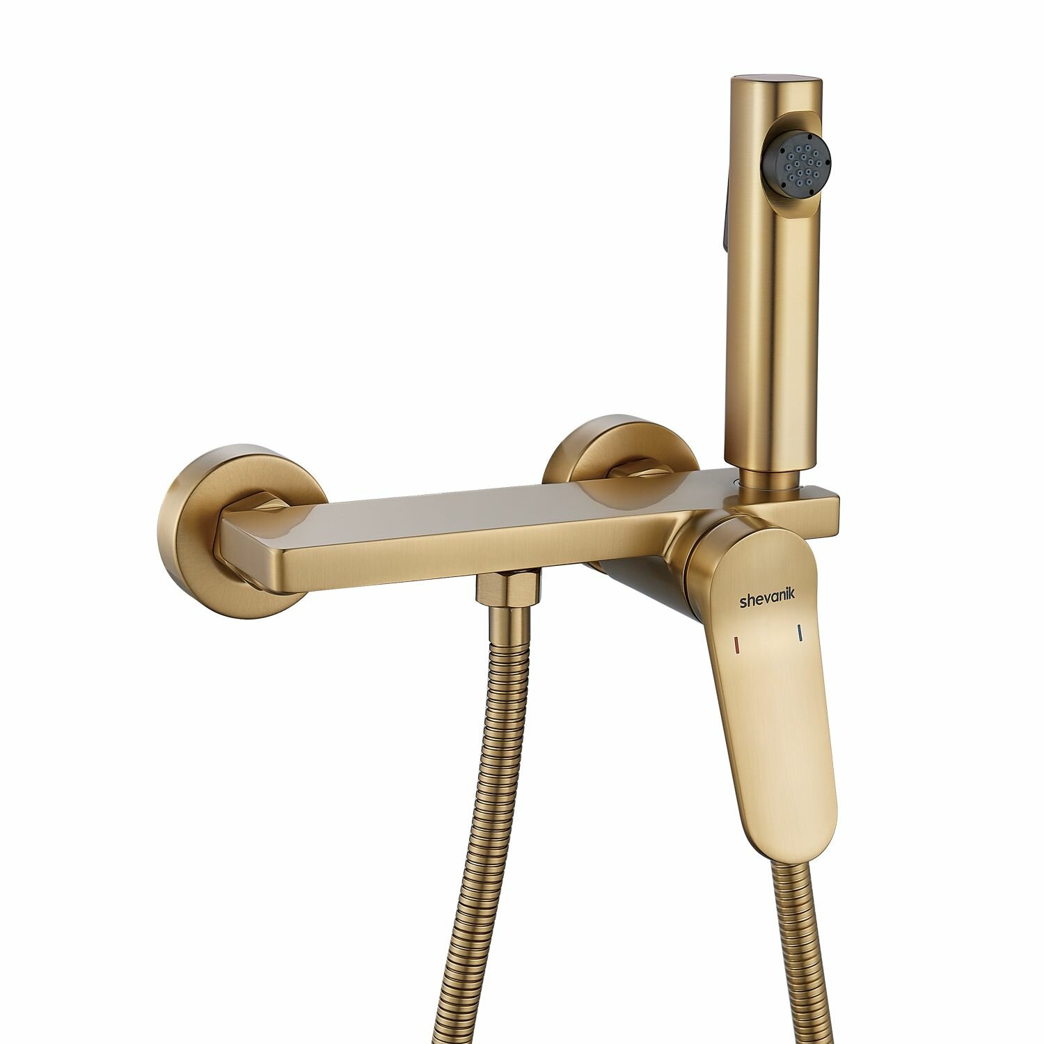 Гигиенический душ со смесителем Shevanik S4305G-1золтой сатин