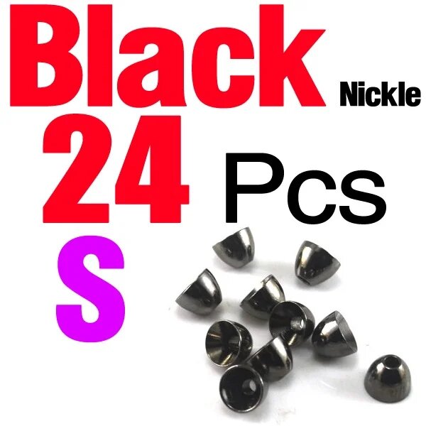 Головки для вязания мушек Black Nicke S, 24 шт.