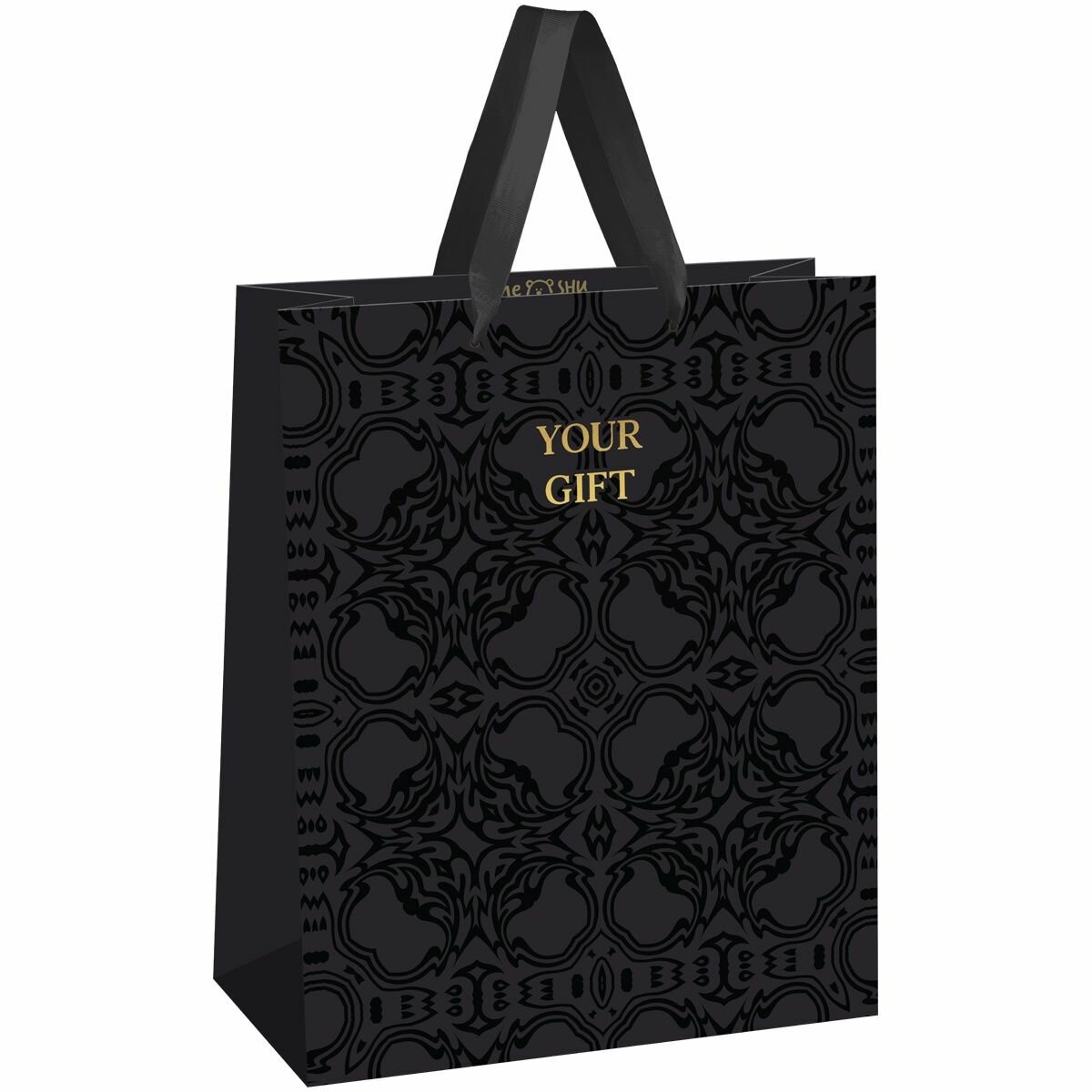 Пакет подарочный Meshu 33х42х12 см "Black velvet", фольга, матовая ламинация