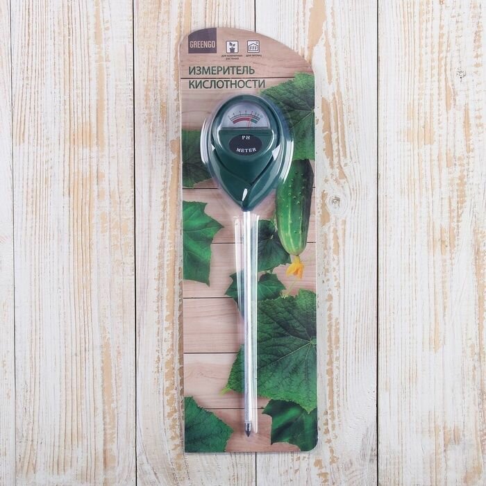 Прибор для измерения кислотности почвы Greengo на встроенной солнечной батарее (3129863)