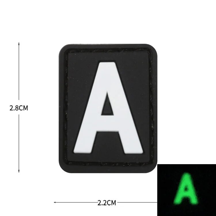 Светящийся патч-буква A, 2.8x2.2 см, цвет A