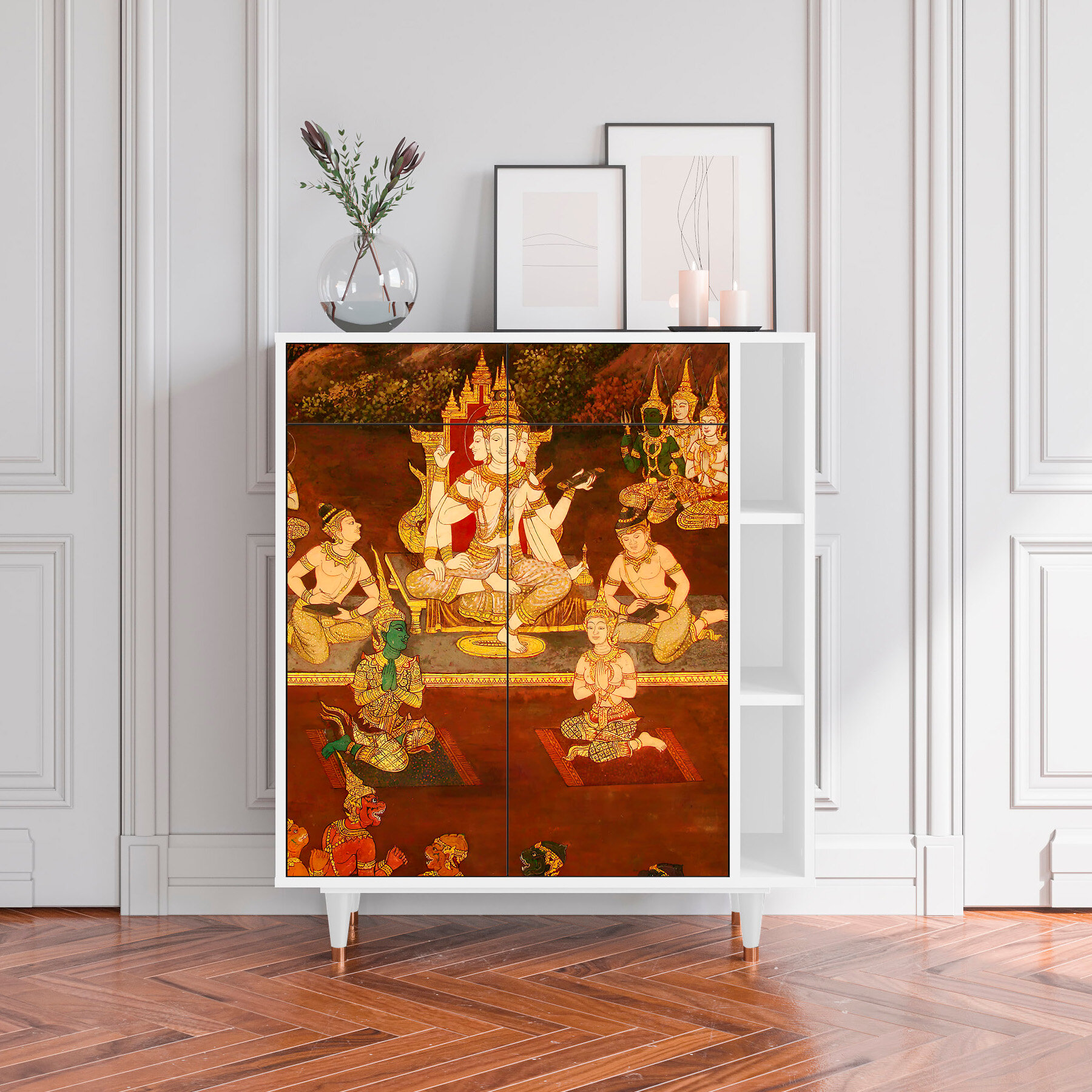Комод - STORYZ - BS6 Malyavan, Размер - 94 x 110 x 41 см, Цвет корпуса - , Белый