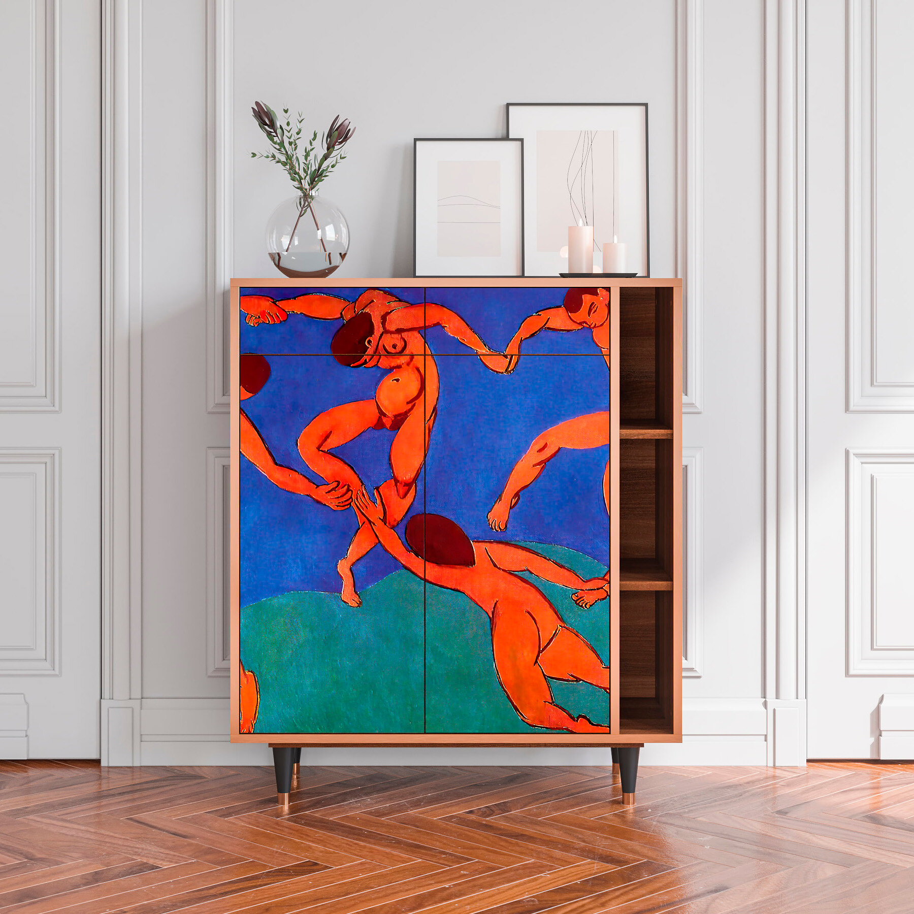 Комод - STORYZ - BS6 The Dance by Henri Matisse , Размер - 94 x 110 x 41 см, Цвет корпуса - , Орех