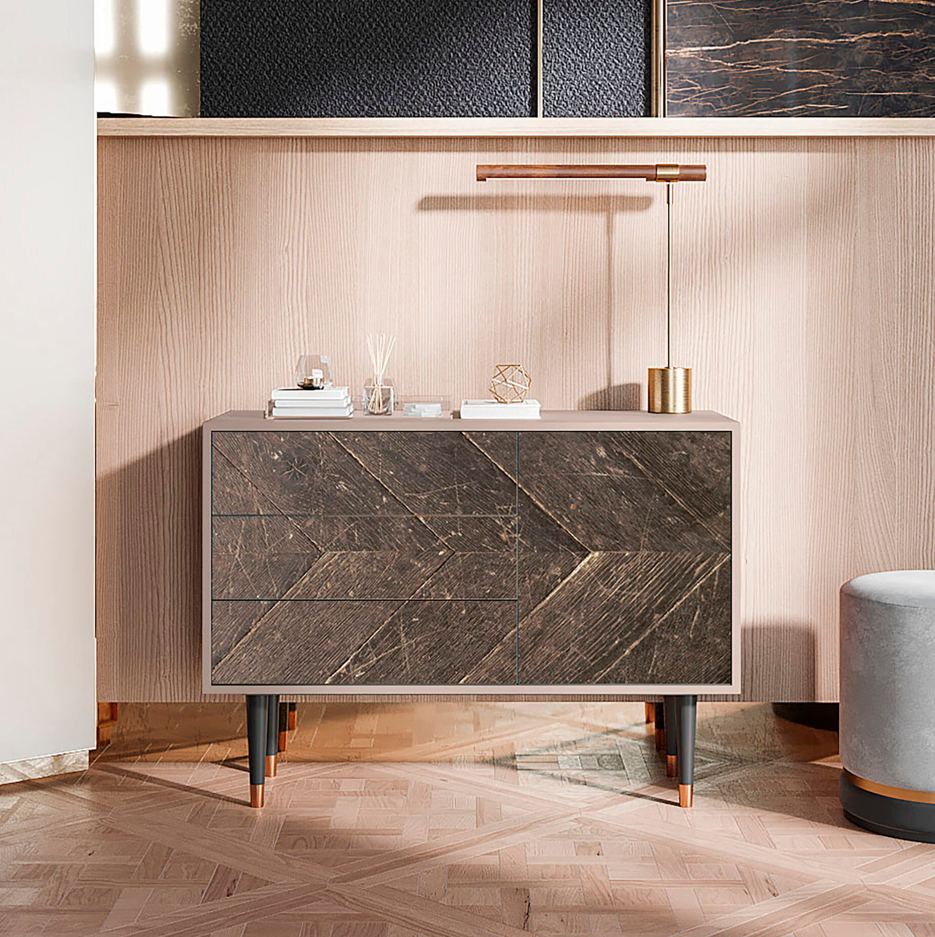 Комод - STORYZ - S3 Wise Tree, Размер - 115 x 84 x 41 см, Цвет корпуса - , Бежевый