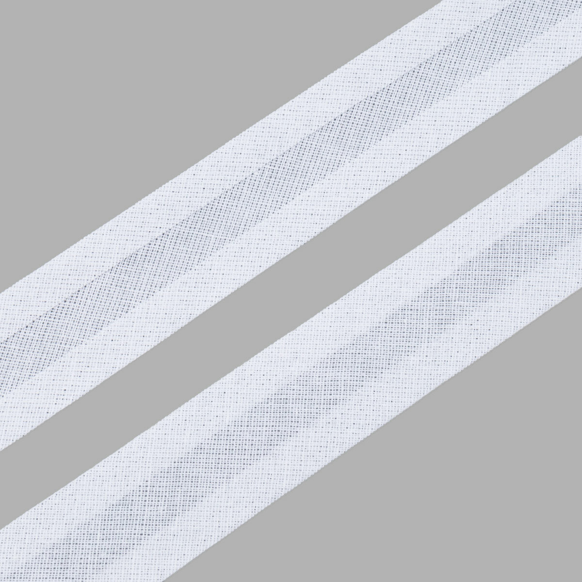 6112-0009 Косая бейка 100% хлопок 20мм*132м (001 белый), 132 м