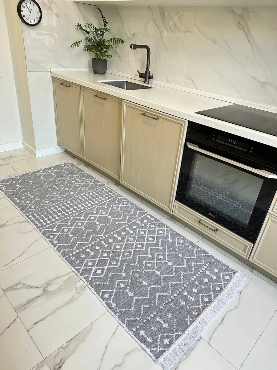 Ковровая дорожка 80х200 см Green Carpet, двусторонний безворсовый килим, Турция