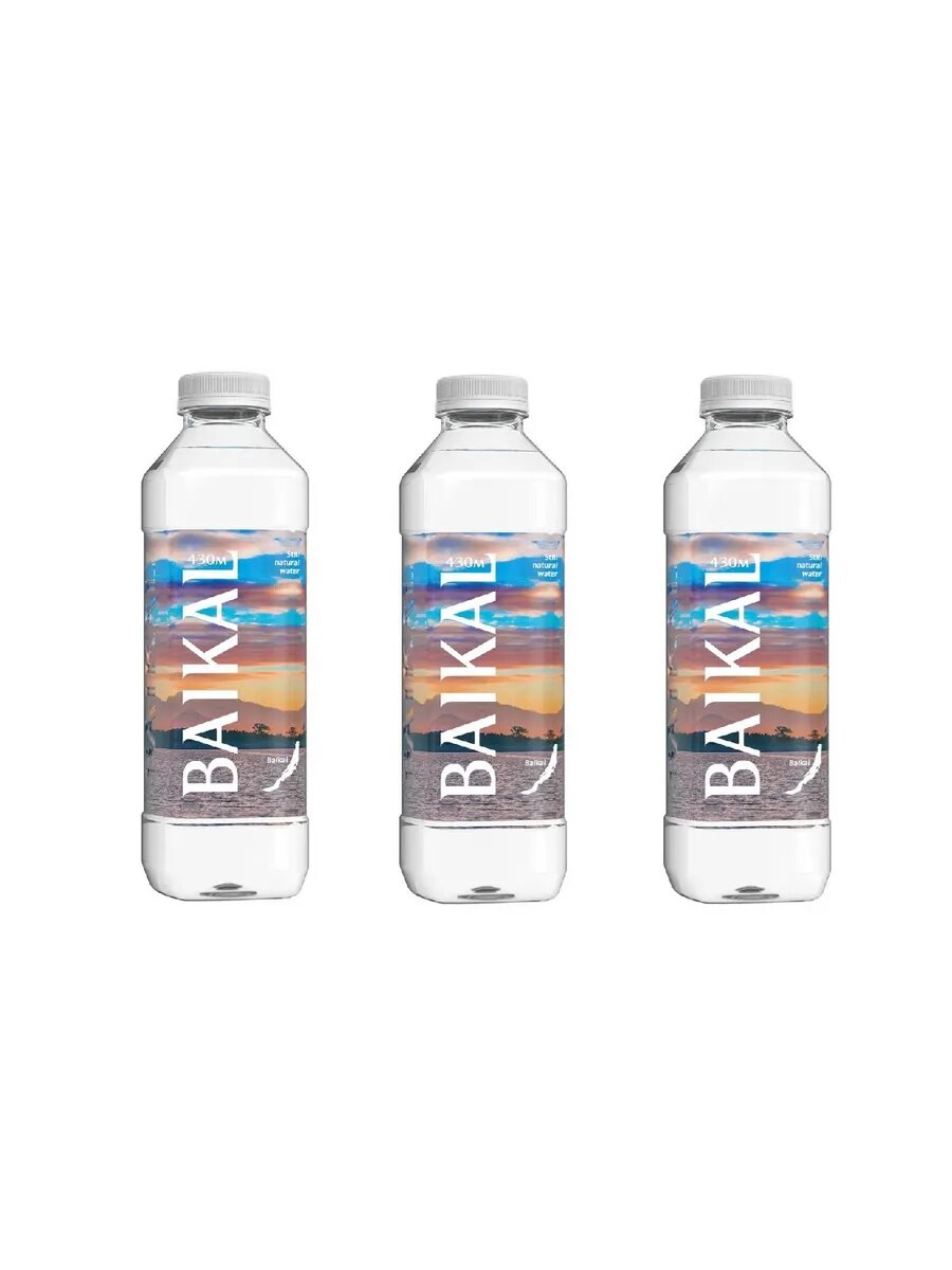 Вода BAIKAL430 питьевая глубинная 430м негазированная, 0,85л, 3 шт.