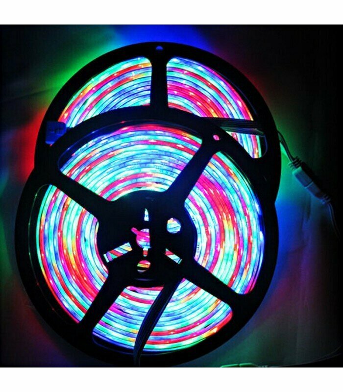 Светодиодная лента Бегущая волна 12В. IP65. Цвет свечения: RGB. Катушка 5 метров.