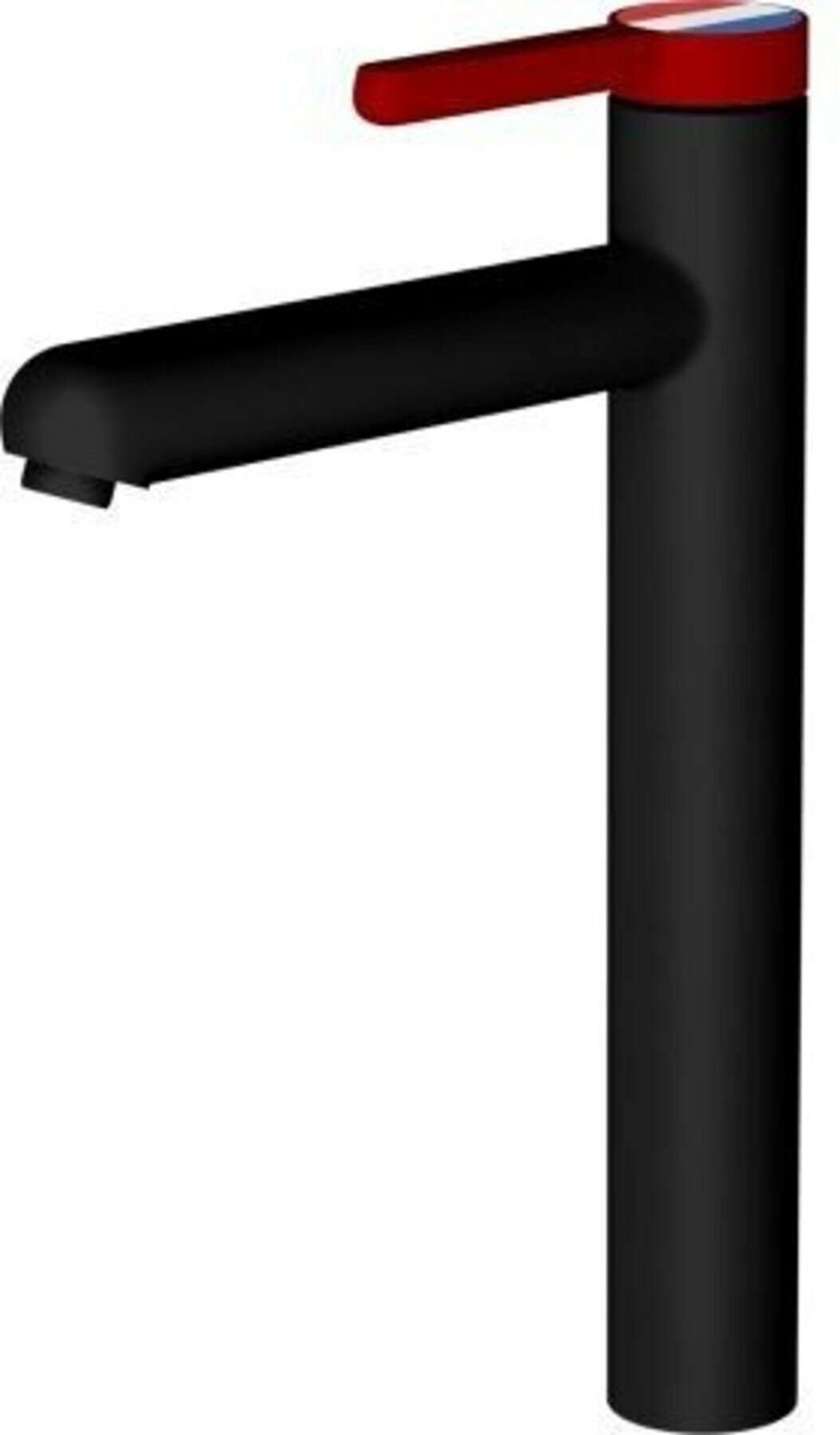 Смеситель для раковины a-five Rose D35 черный/красный (А5-1020)