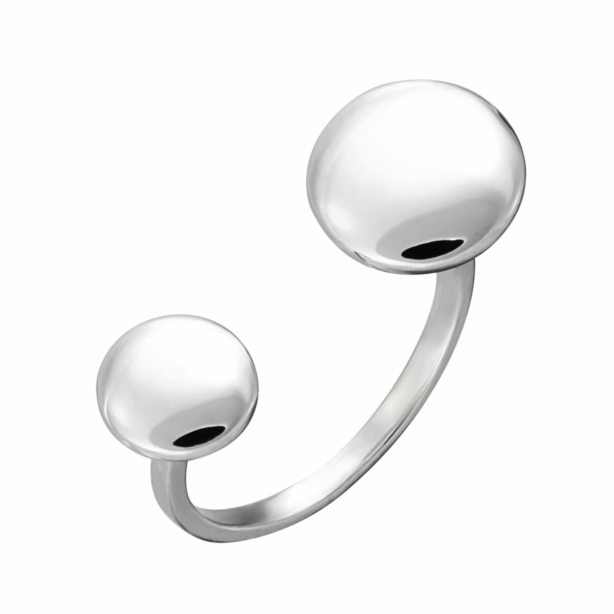 Кольцо тонкое, серебро, 925 проба, родирование