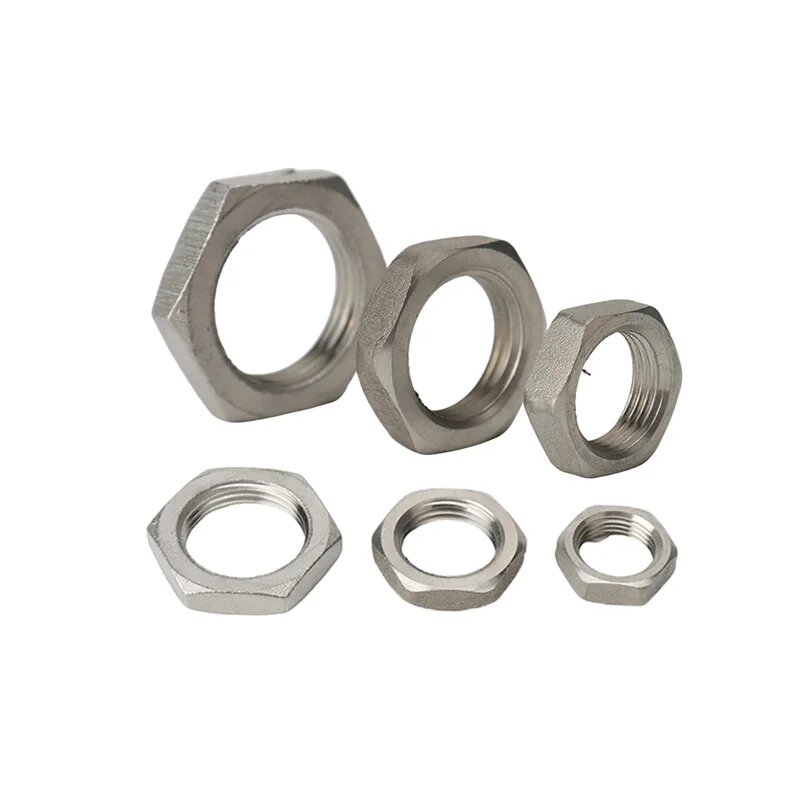 Фитинг для труб из нержавеющей стали Ss 304, шестигранные гайки, шестигранные гайки 1/8 дюйма 1/4 дюйма 3/8 дюйма 1/2 дюйма 3/4 дюйма 1 дюйма 1-1/4 дюйма 1-1/2 дюйма BSP