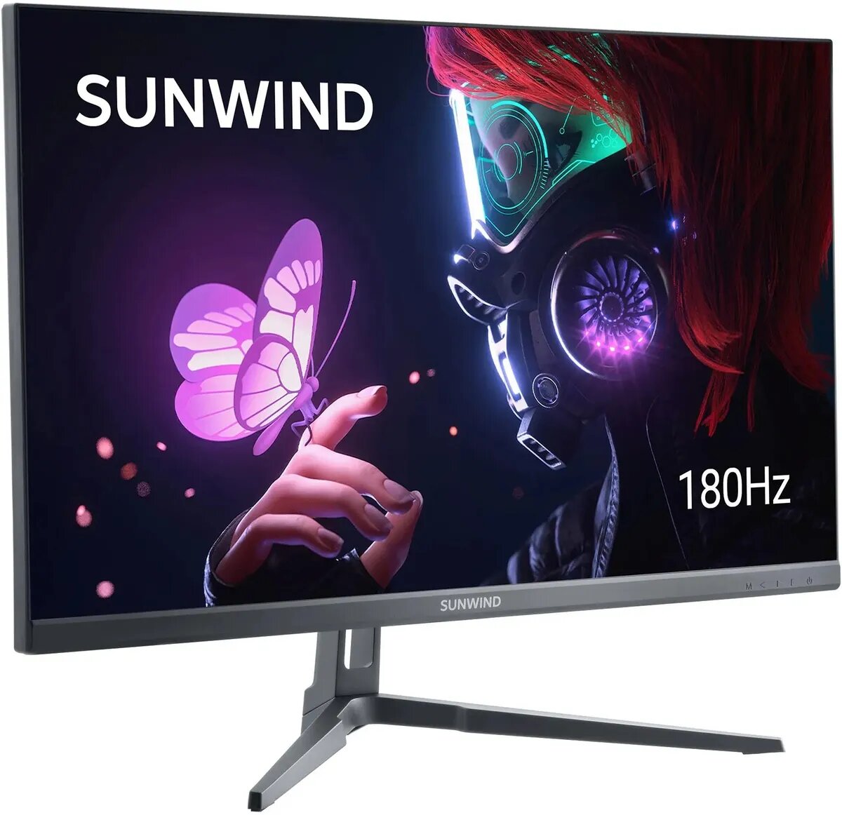 24.5" Монитор SunWind SM-25FI401, 1920x1080, IPS, 180Гц, 1хHDMI, 1хDP, черный