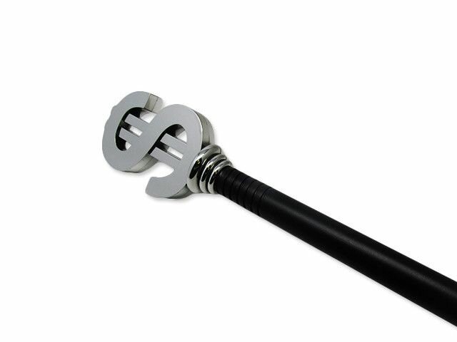 Трость I-Bright Company "Доллар", серебристая, пластик, 70 см