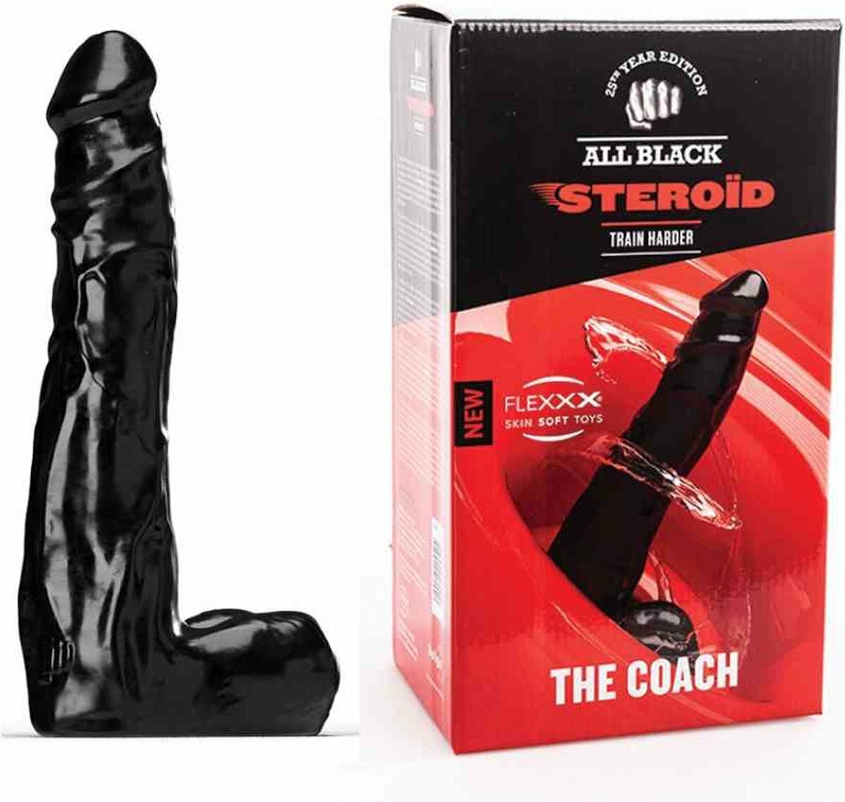 Реалистичный фаллоимитатор AB Steroïd The Coach, гигант, FLEXXX, диаметр 5.7 см