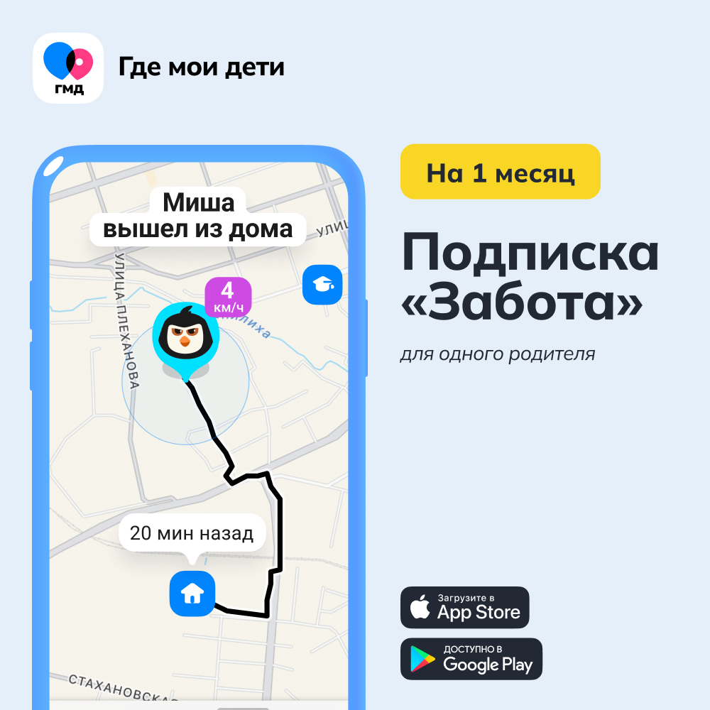 Подписка на 1 месяц «Где мои дети»