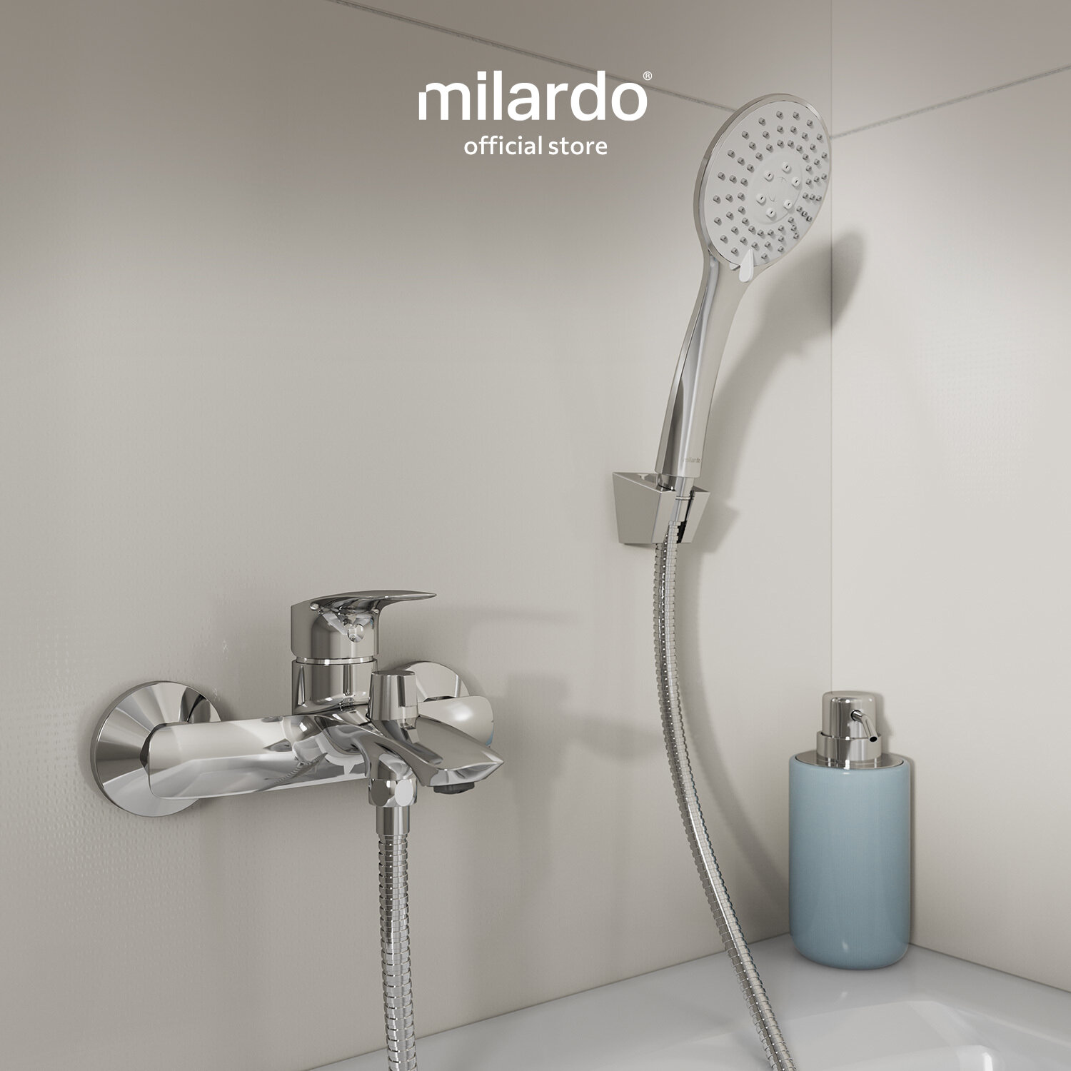 Смеситель для ванны и душа Milardo Rora RORSB00M02 глянцевый хром