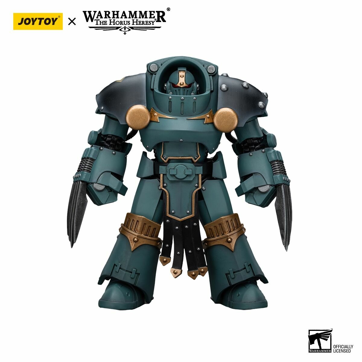 Подвижная фигурка JOYTOY Warhammer 30K Sons Of Horus Tartaros Terminator Squad Terminator With Lightning Claws коллекция игрушек