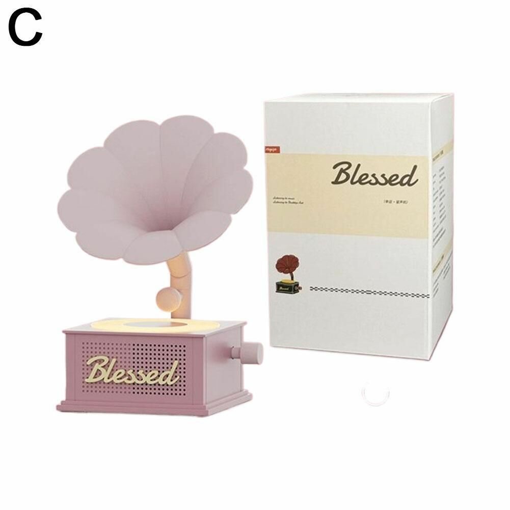 Винтажная Bluetooth-колонка с атмосферной подсветкой, портативная акустика с белым шумом, поддержка TF-карты и AUX, для дома и офиса