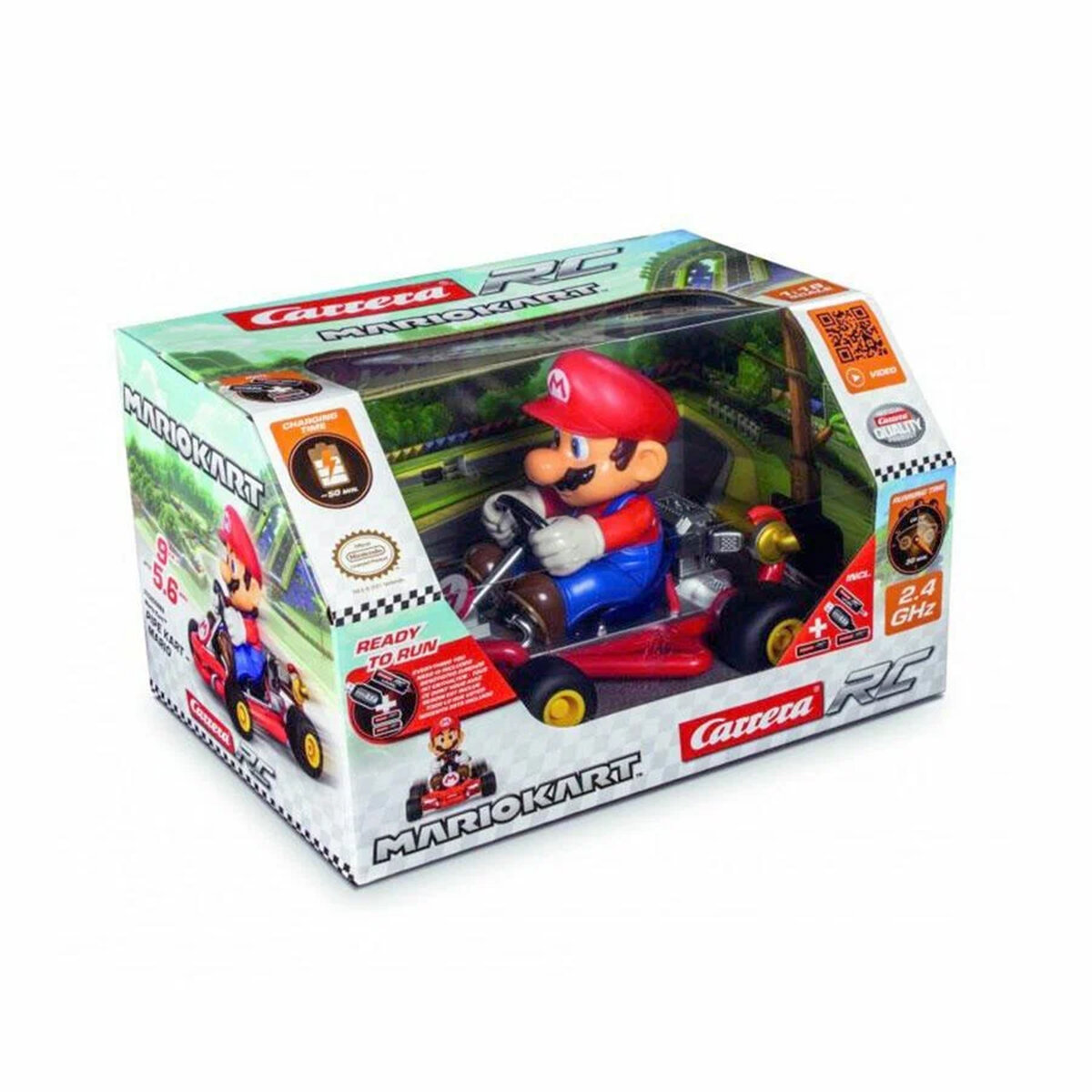 Mario Kart Carrera RC 2.4GHz Mario / радиоуправляемый, Подходит для детей старше 6 лет, Супер Марио
