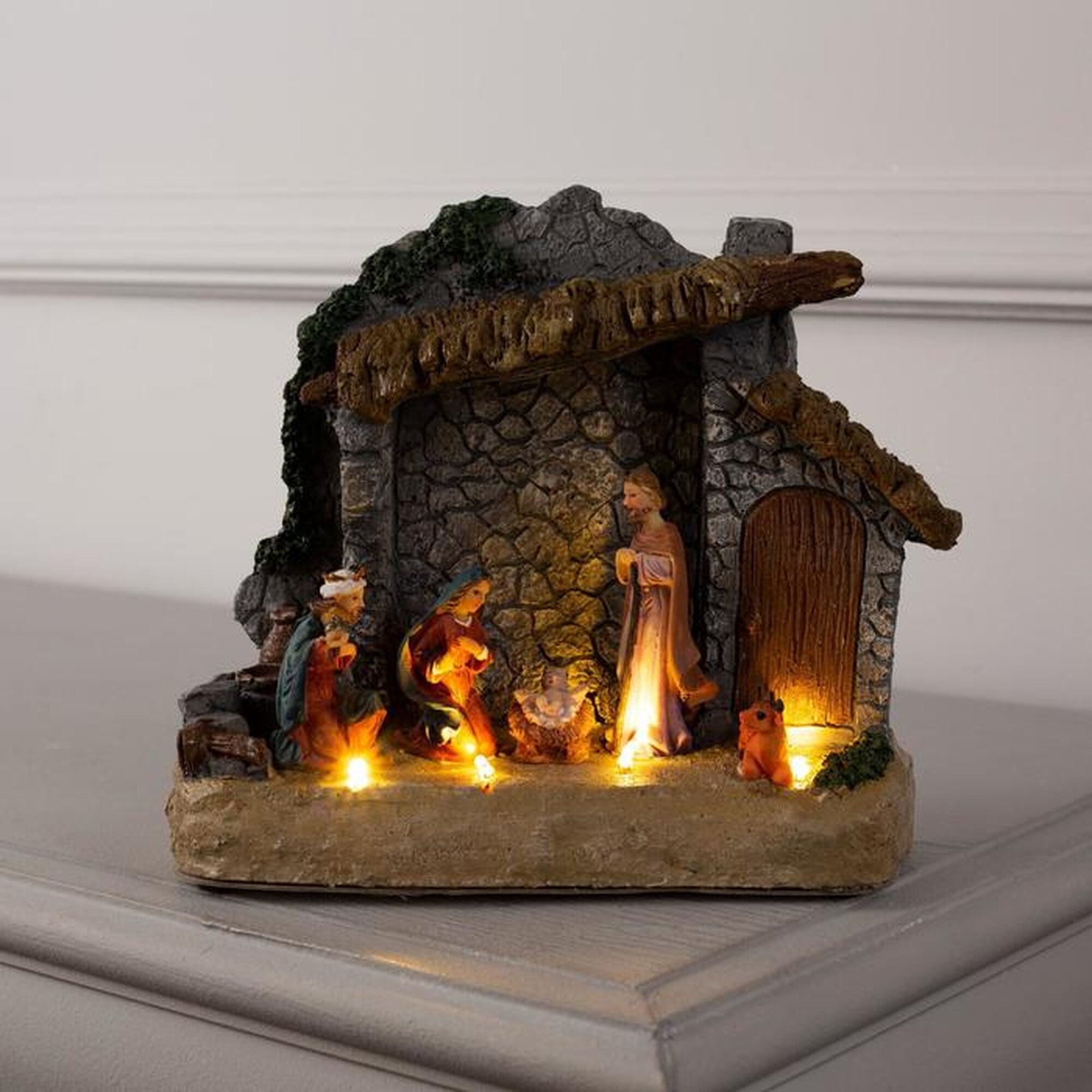 Фигура световая «Рождество» 18х19 см, 4 LED, ААх3 (не в компл), Т/белый 5133379