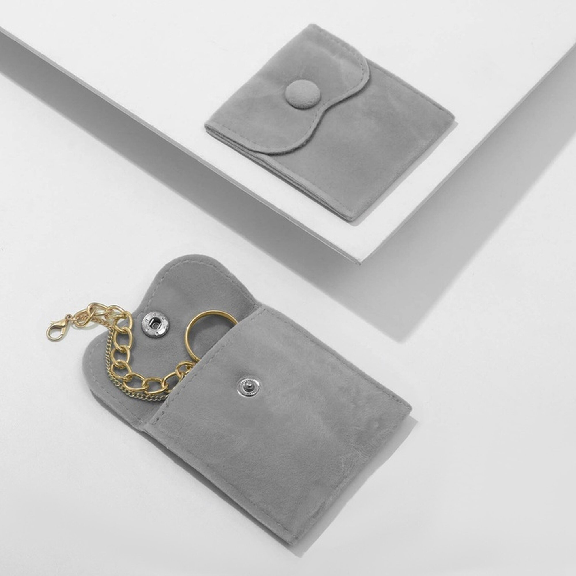 Конверт для украшений Сима-ленд, бархат, металл, текстиль, 7x7 см